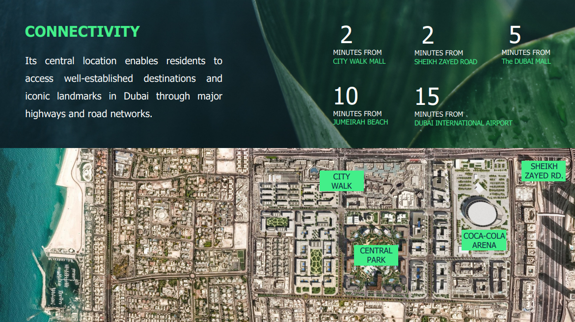 MERAAS THYME CENTRAL PARK CITY WALK JUMEIRAH DUBAI BY MERAAS - investindxb