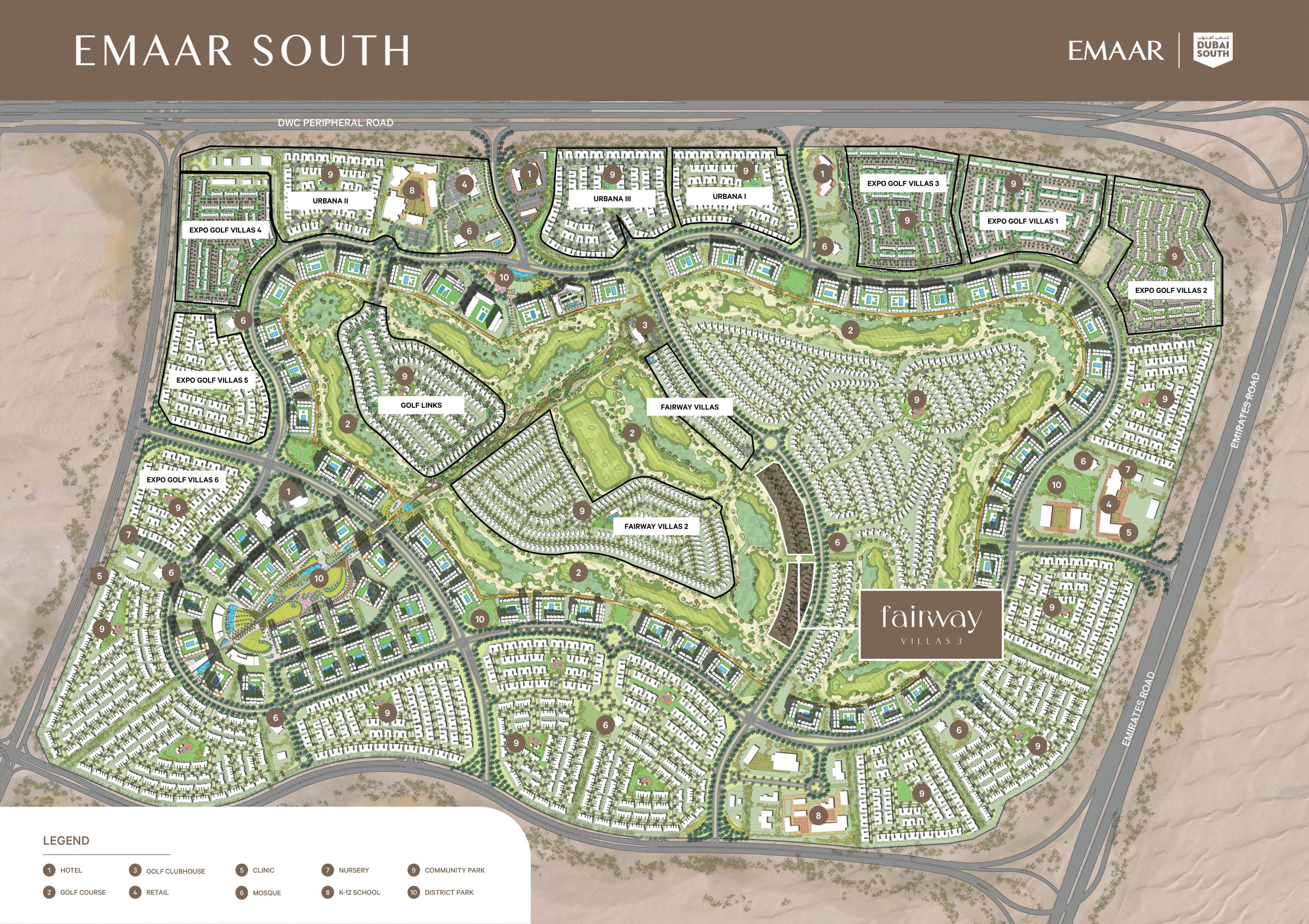 EMAAR FAIRWAY VILLAS PHASE 3 EMAAR SOUTH DUBAI EMAAR - investindxb